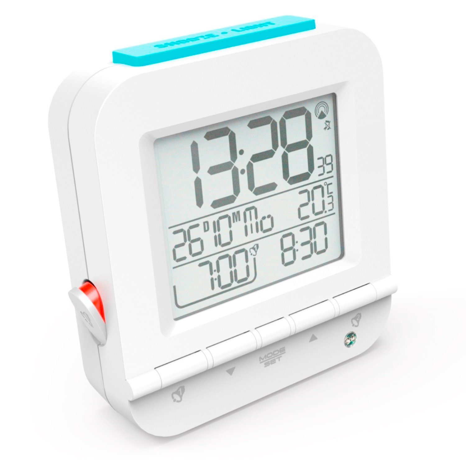 Hama Funkwecker Funk-Wecker Dual Alarm-Wecker Funk-Uhr Datum LED ...
