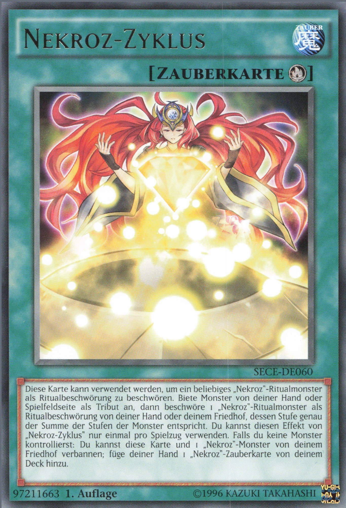 ReCollectibles Sammelkarte YuGiOh Karte Nekroz-Zyklus, Yu-Gi-Oh! Karte SECE-DE060 Rare