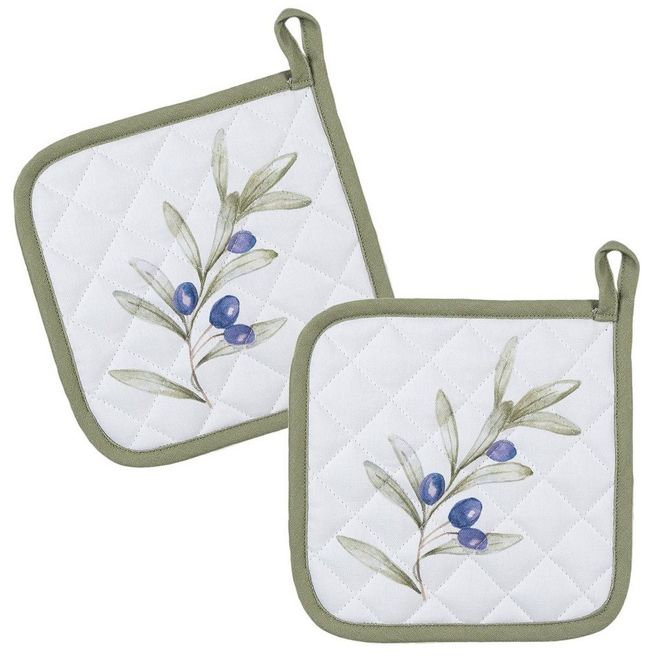 Clayre And Eef Topflappen Olive Fields Set 2 Tlg 2 Teilig