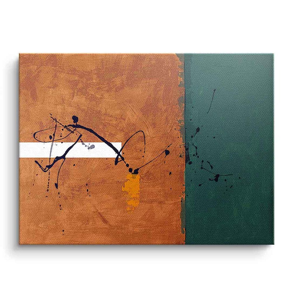 Dotcomcanvas® Leinwandbild Sufi Dance Leinwandbild Orange Grün Moderne