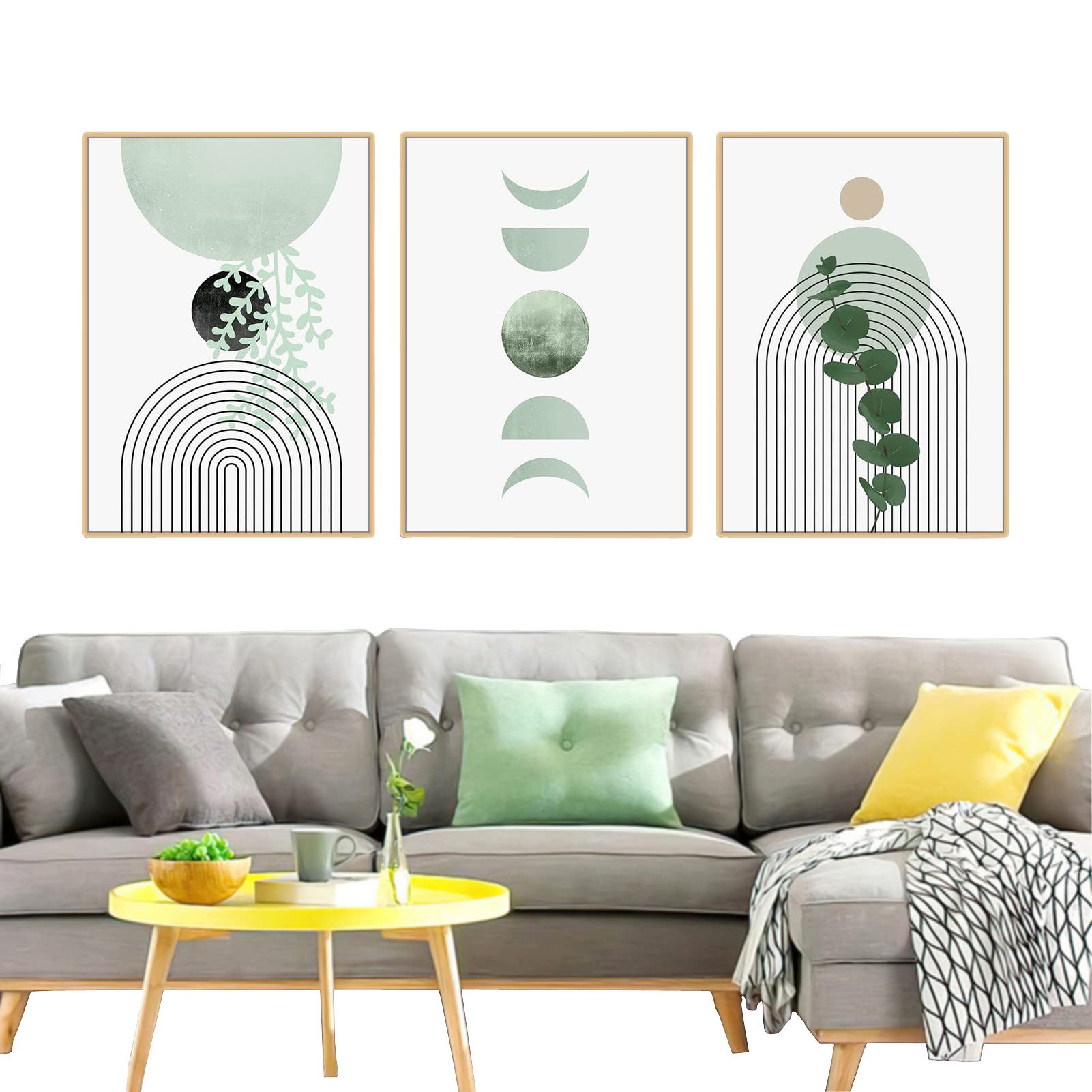 Coonoor Poster 3-teiliges Bohemian Poster Set, Aesthetic Grüne Pflanze Bilder, (3 St), Moderne ...