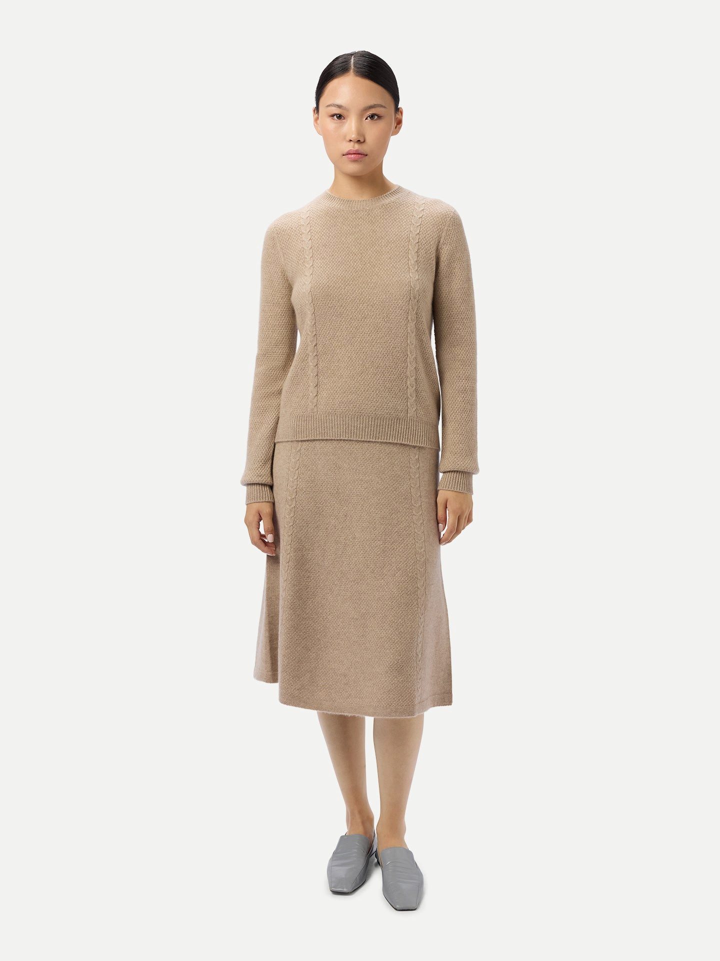 GOBI Cashmere Strickrock Strickrock mit elastischem Bund, 100% ...