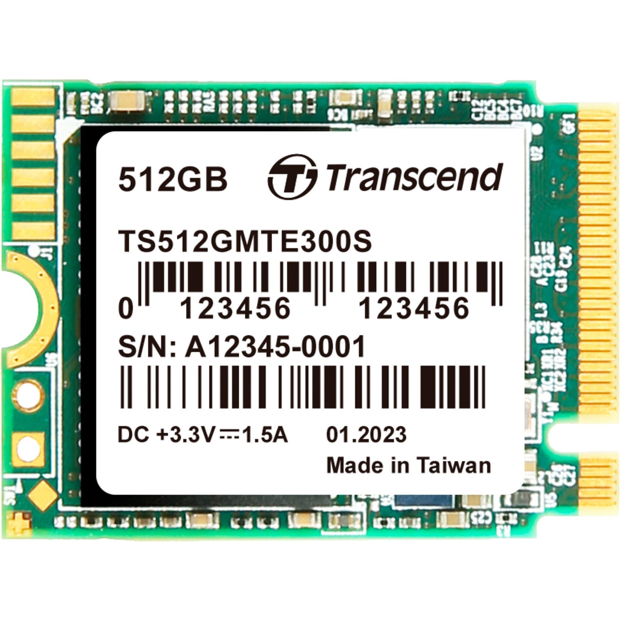 Transcend MTE300S 512 GB SSD-Festplatte, Datentransferrate: Lesen: 2. ...