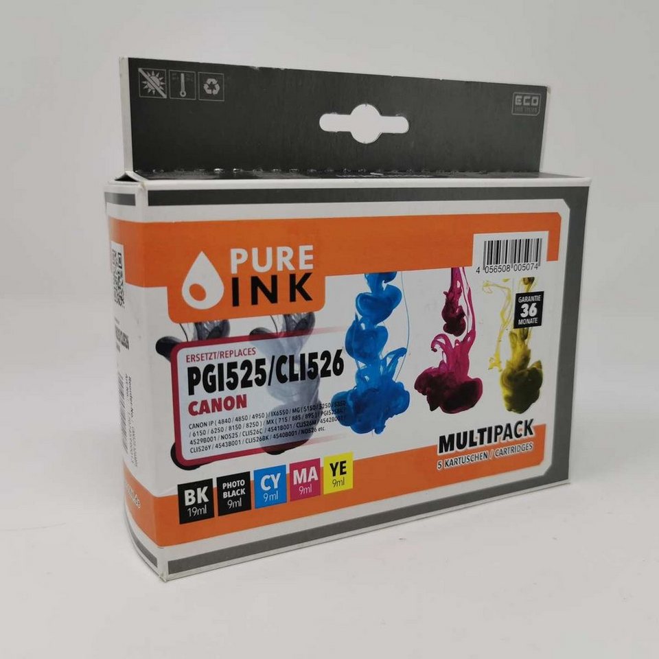 Pure Ink Pure Ink Tintenpatrone Multipack ersetzt Canon PGI525XL ... Pure Ink Pure Ink Tintenpatrone Multipack ersetzt Canon PGI525XL ...