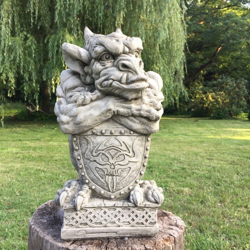 Antikas Gartenfigur Grimmiger Gargoyle Dekoration Mittelalter