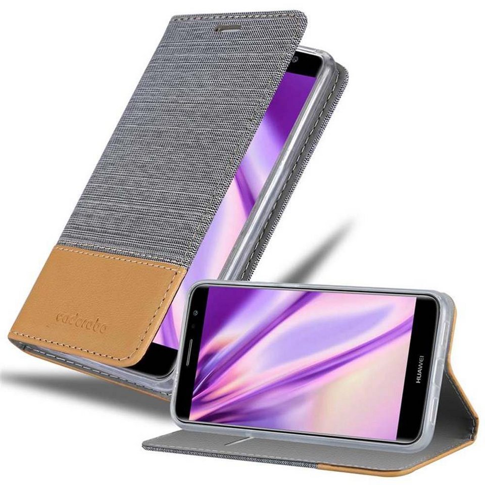 Cadorabo Handyhülle Jeans Book Huawei Nova Plus Klappbare Handy
