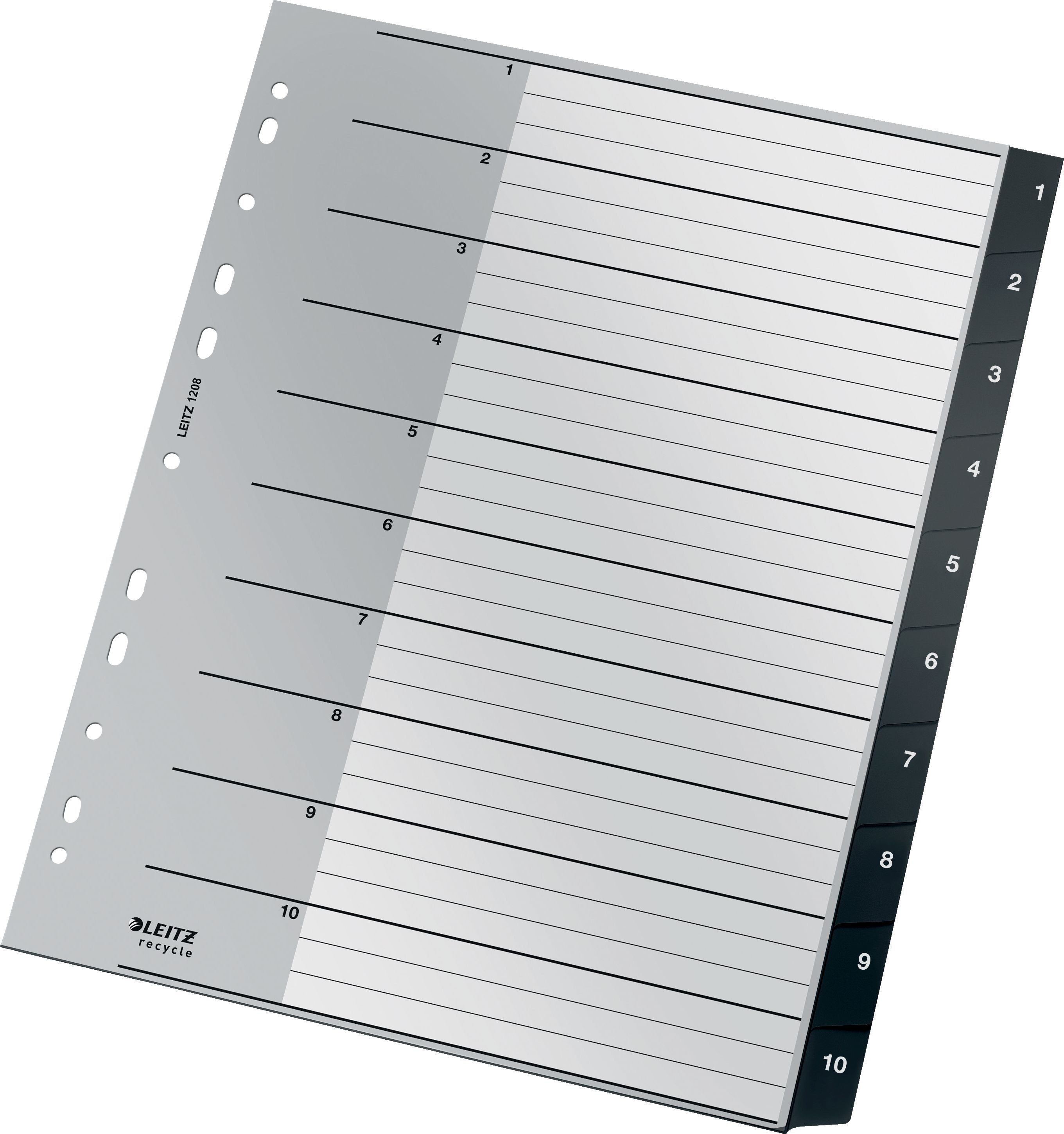 LEITZ Aktenordner Plastikregister Recycle A-Z A4 Maxi PP 20 Blatt ...