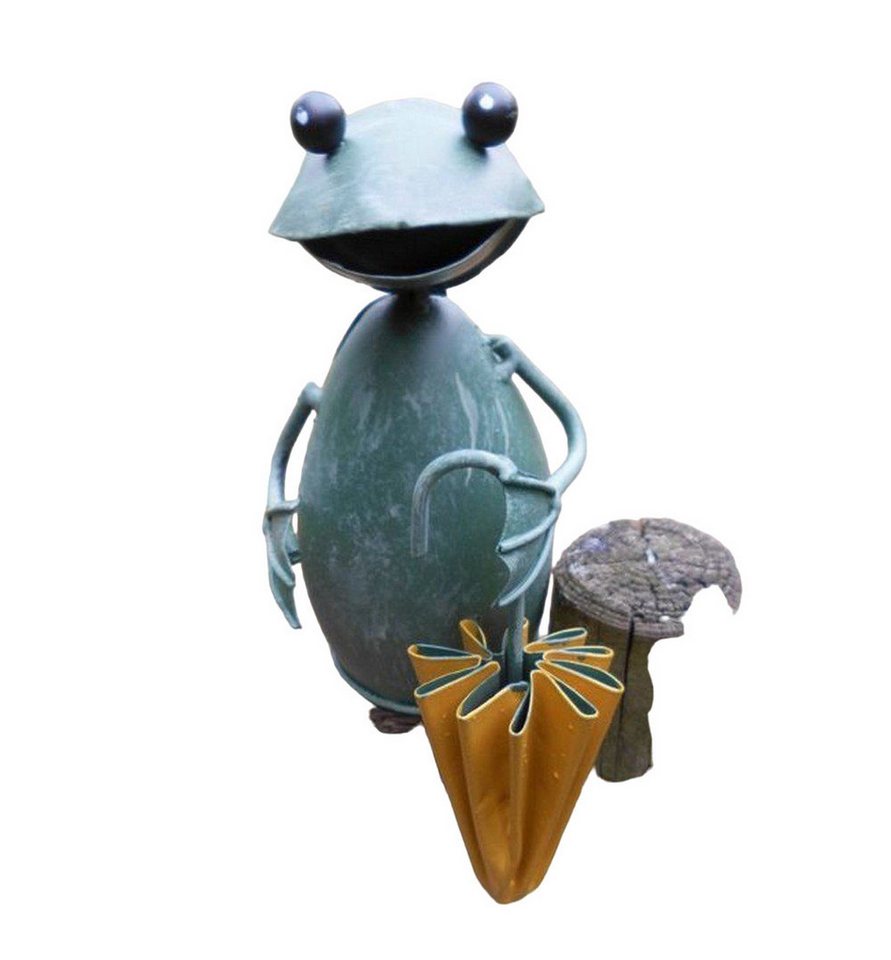 Deko Impression Dekofigur Zaunfigur Zaunhocker Gartendeko Frosch Mit