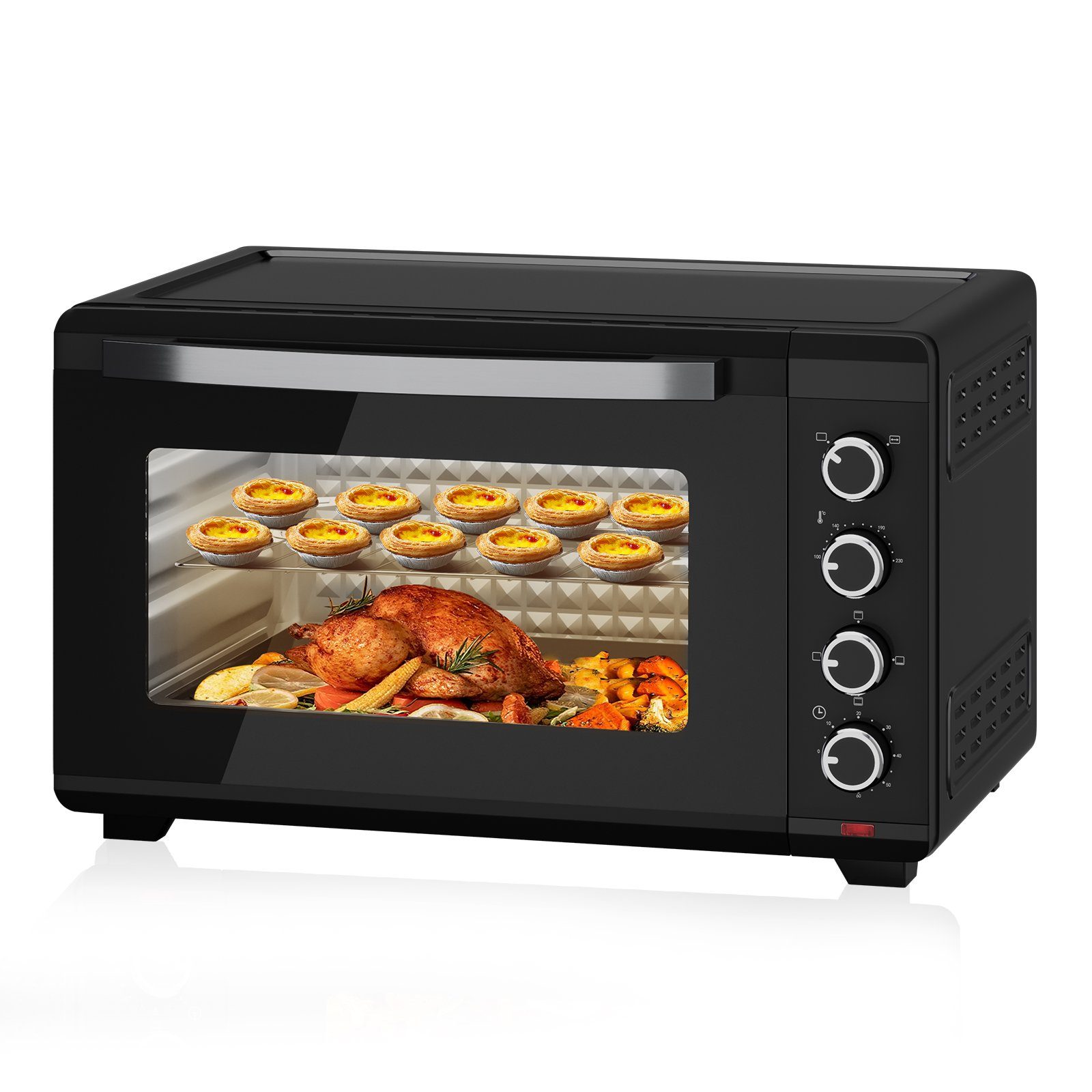 Homelux Minibackofen 60l 2000w Pizza Ofen Mini Ofen Mit Hähnchengrill