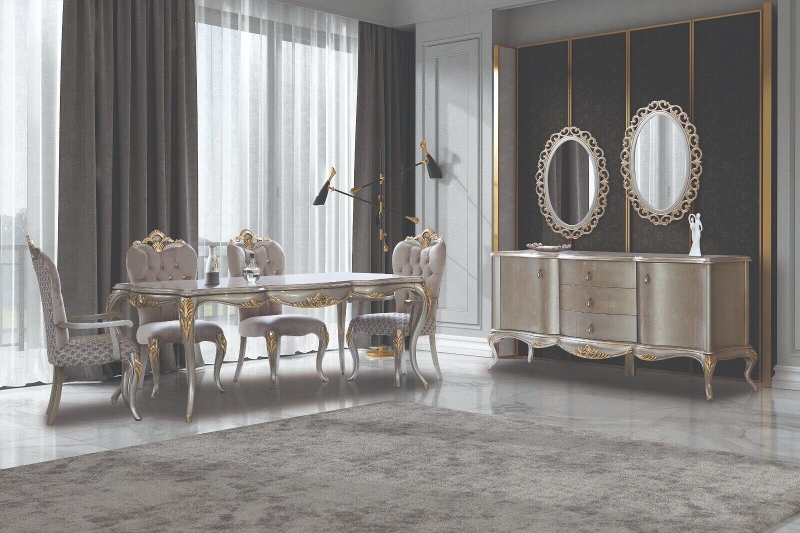 Jvmoebel Esszimmer Set Komplette Tisch Sideboard Esszimmer Esstisch