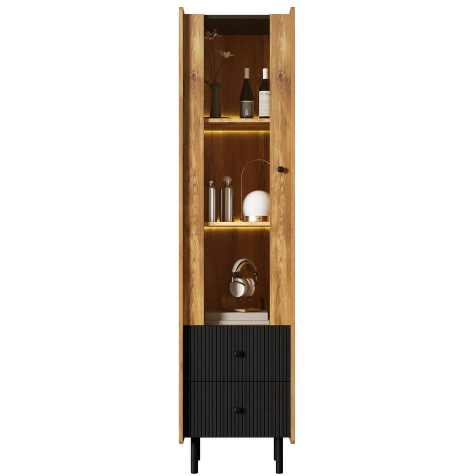 Seedwave Vitrine Led Vitrinenschrank Gelbes Licht Mehrzweck