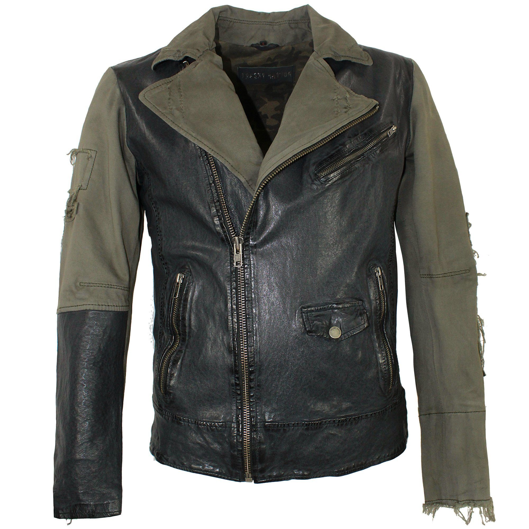 Freaky Nation Lederjacke, Freaky Nation - Herren Lederjacke Bikerjacke ...