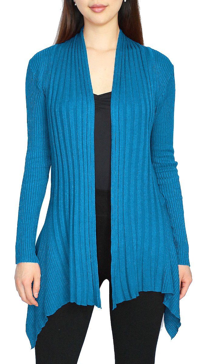 dy_mode Strickjacke Damen Cardigan Langarm Strickjacke Unifarben Feinstrickjacke Offen in ...