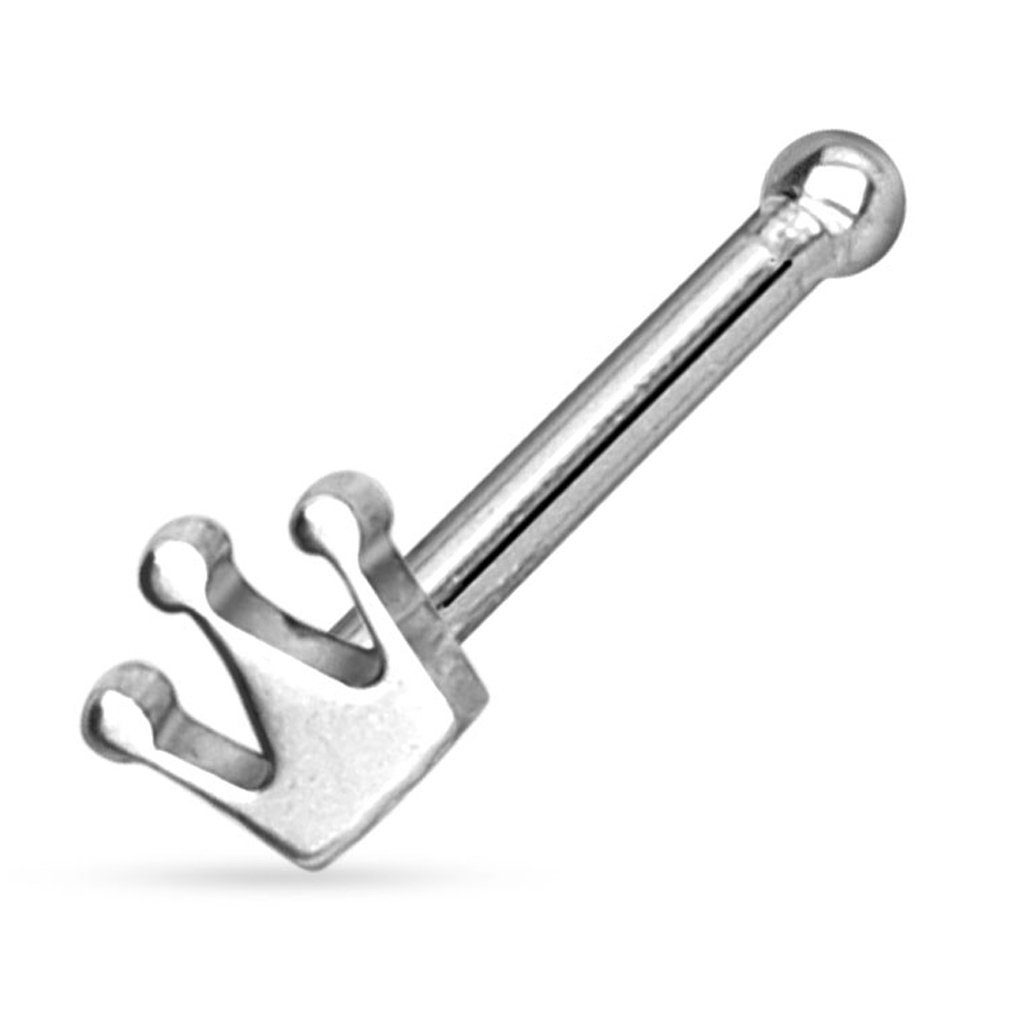 Taffstyle Nasenpiercing Piercing Nase Ohr Lippe Intim gerade mit Krone ...