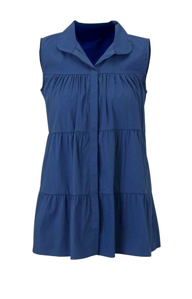 Heine Shirtbluse Linea Tesini Damen Designer Stufenbluse Jeansblau