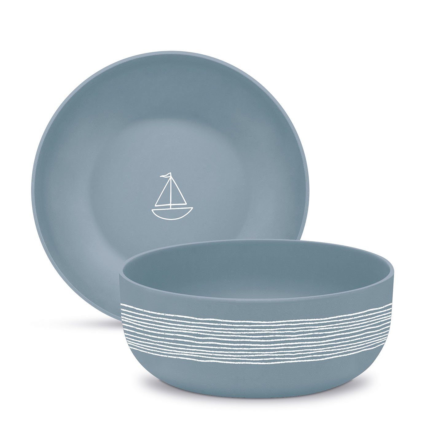 PPD Schüssel Schüssel Schale Maritim Segelboot Blau Ø 16cm