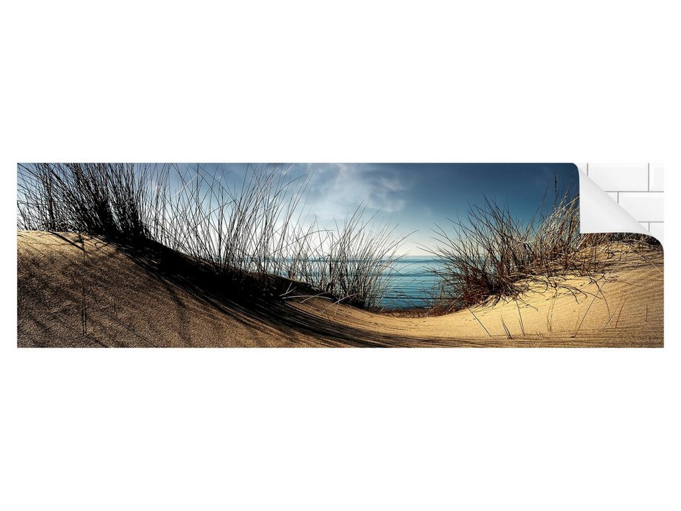 Bilderdepot24 Küchenrückwand Beige Dekor Natur Strand Meer Wandpaneel