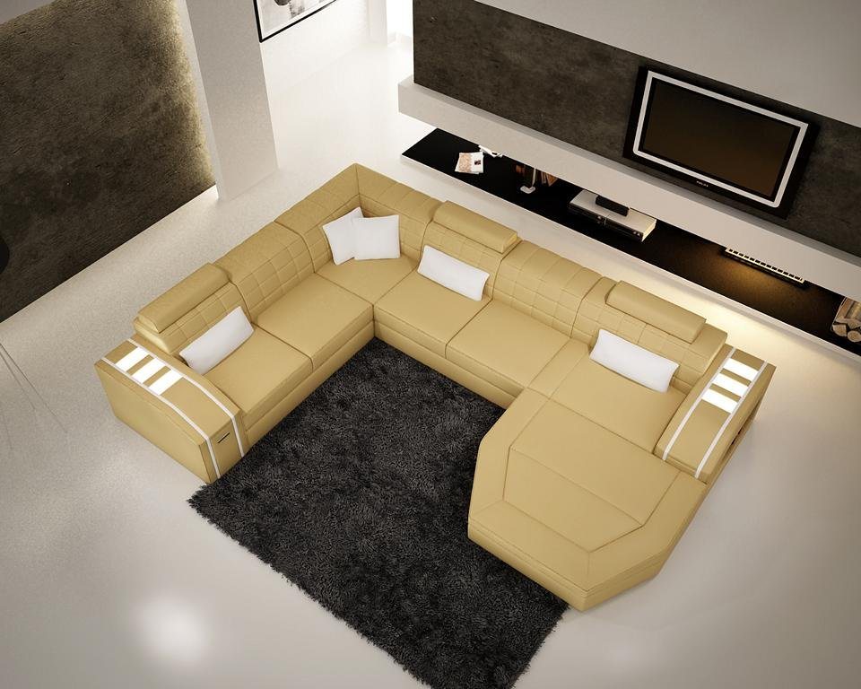 Jvmoebel Ecksofa Design Ecken Big Polster Eck Sofa Couch Xxl Leder