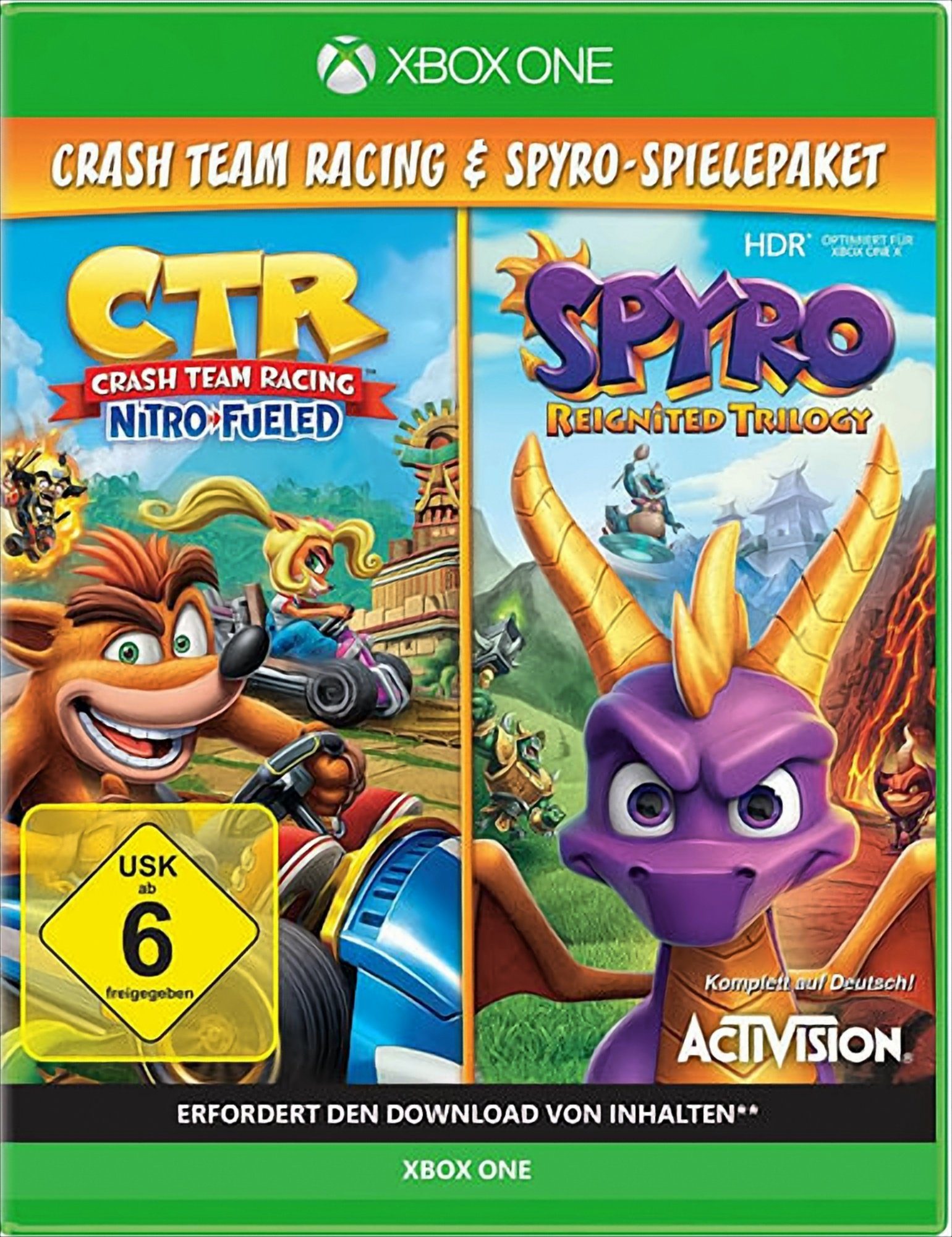 Spyro und Crash CTR Bundle XB-One 2 Spiele Xbox One