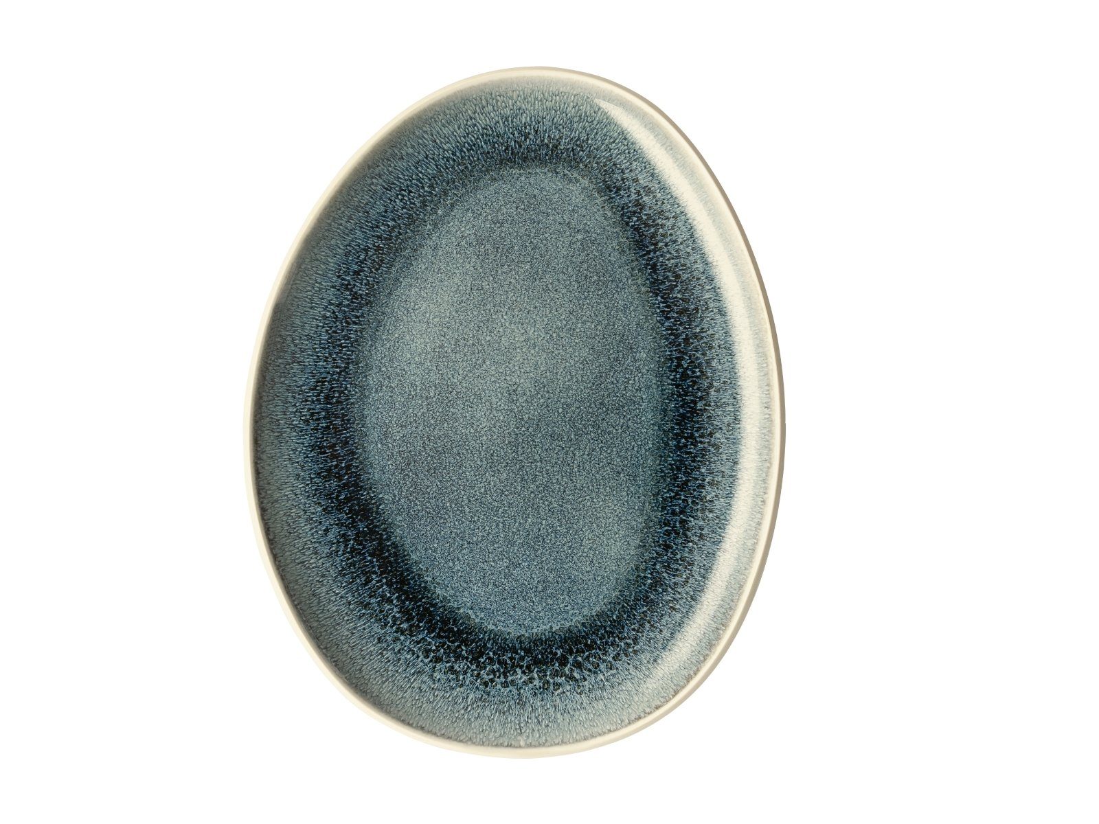 Rosenthal Servierplatte Junto Aquamarine Platte 33 cm, Keramik, (Platte), Platten