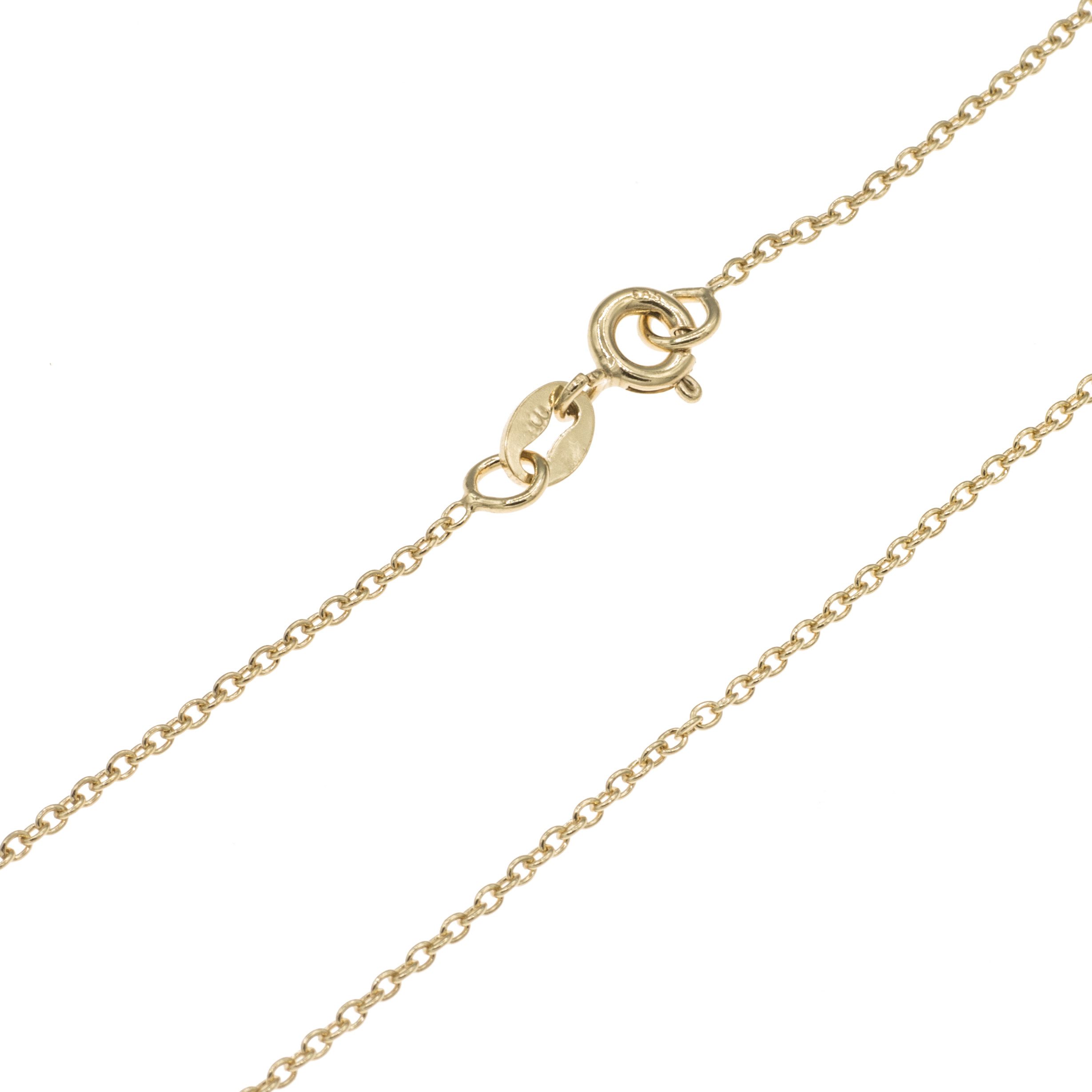 Bella Carina Goldkette Goldkette 1,1 mm Rolo, Gliederkette 585 Gold 14 Karat, 585 Gold
