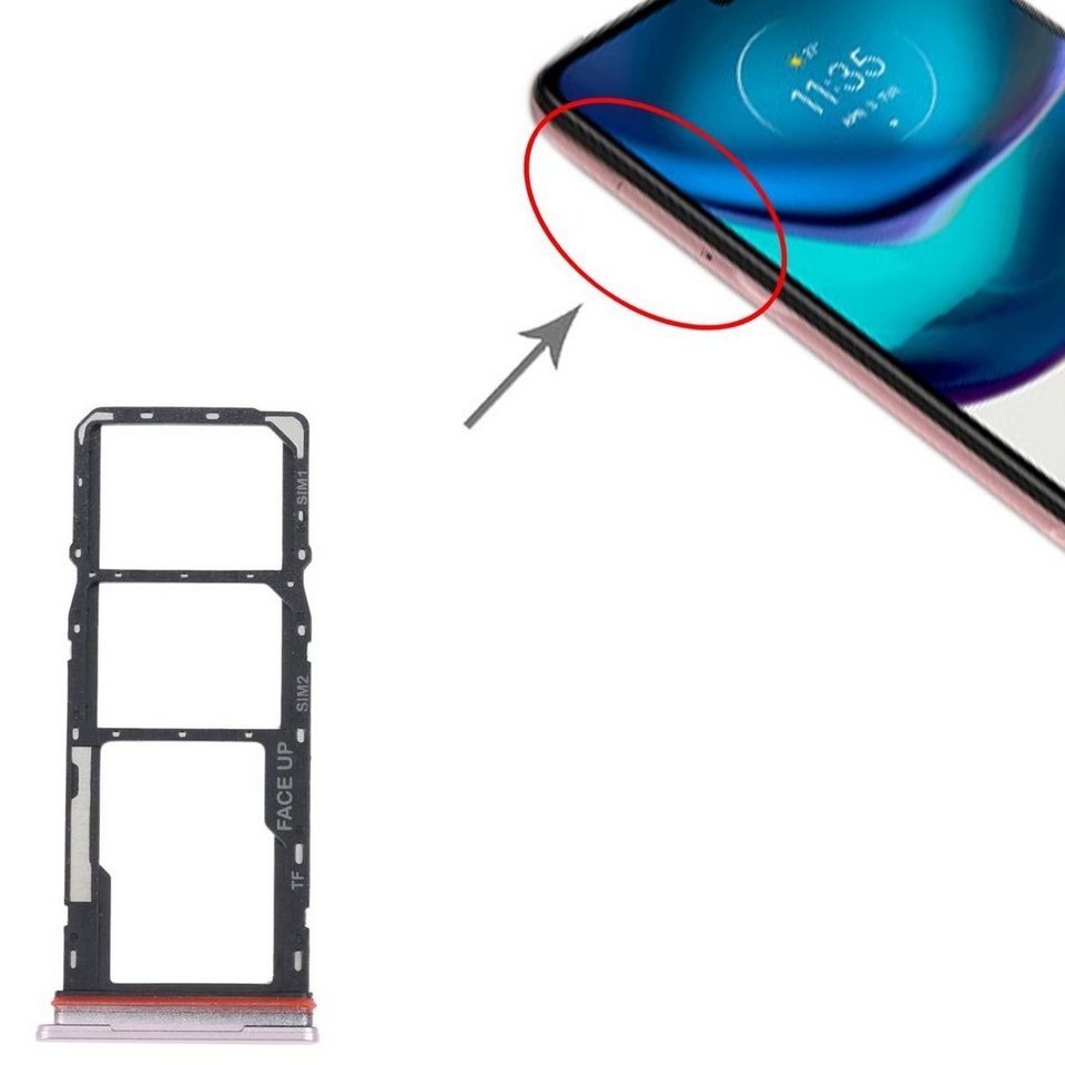 Wigento Dual Sim + Micro SD Karten Halter Adapter für Motorola Moto G42 ... Wigento Dual Sim + Micro SD Karten Halter Adapter für Motorola Moto G42 ...