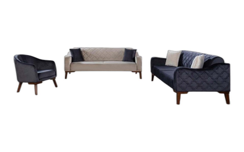 Xlmoebel Wohnzimmer Set Sitzgruppe Im Wohnzimmer Sofa 331 Blaue