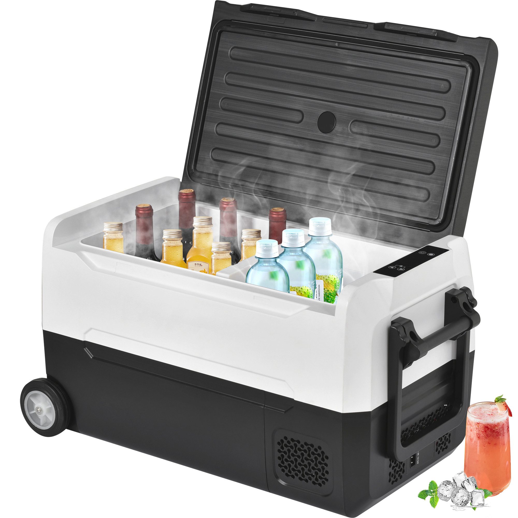 Rutaqian Kühlbox Kompressor Kühlbox 2 In1 Doppelzone Kühl Gefrierfach