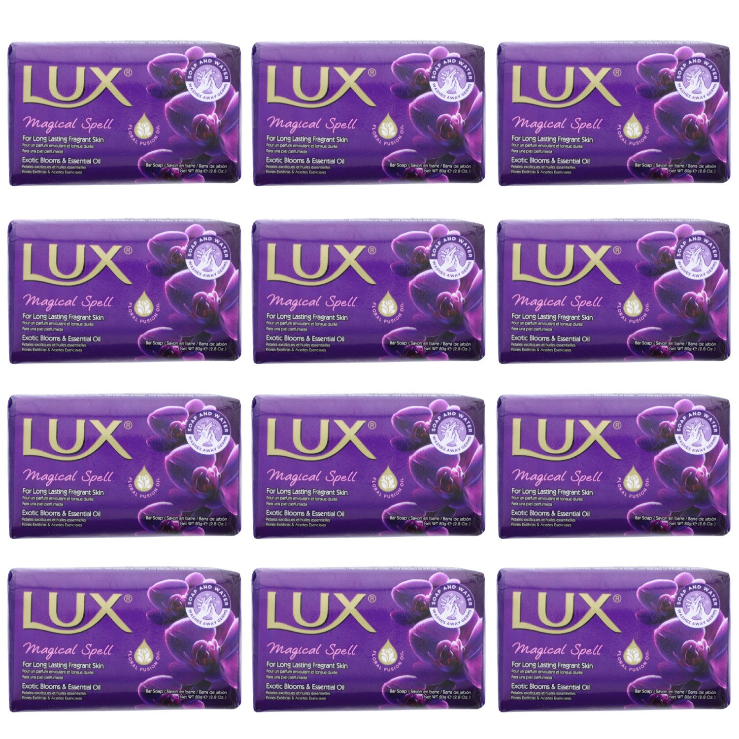 Lux Seifen-Set 12 x Lux Magical Speel Stück Seife sanft duftend nach exotischen Blume