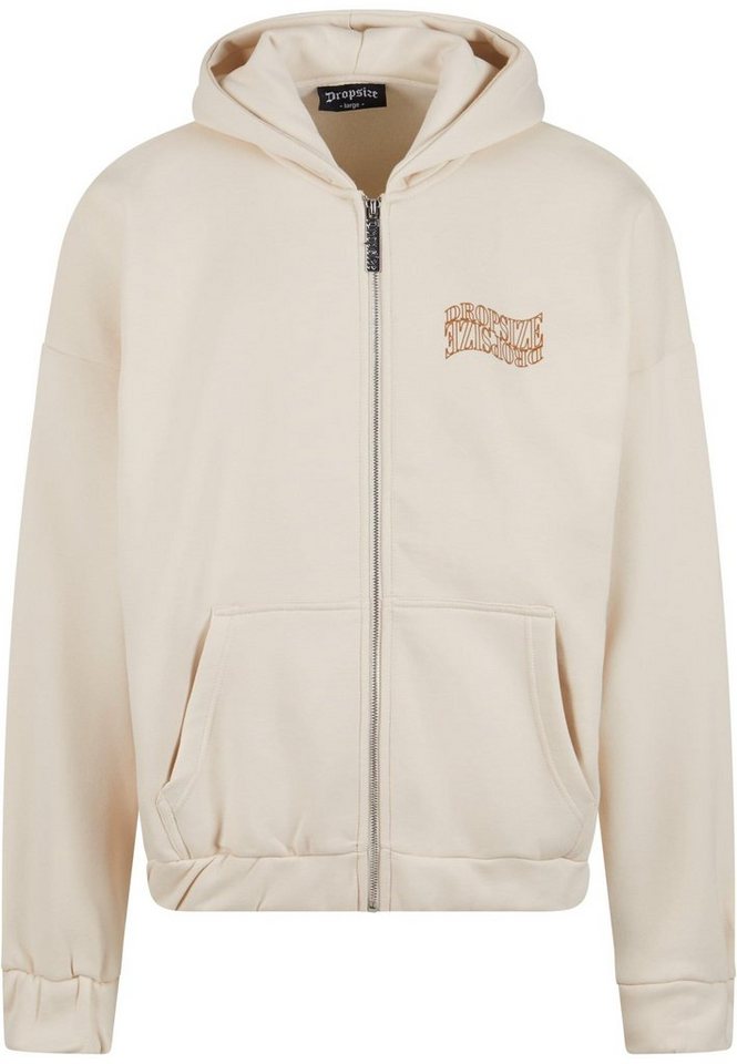 Dropsize Sweatjacke Dropsize Herren Heavy Oversize Mirrored Logo Zip Hoodie