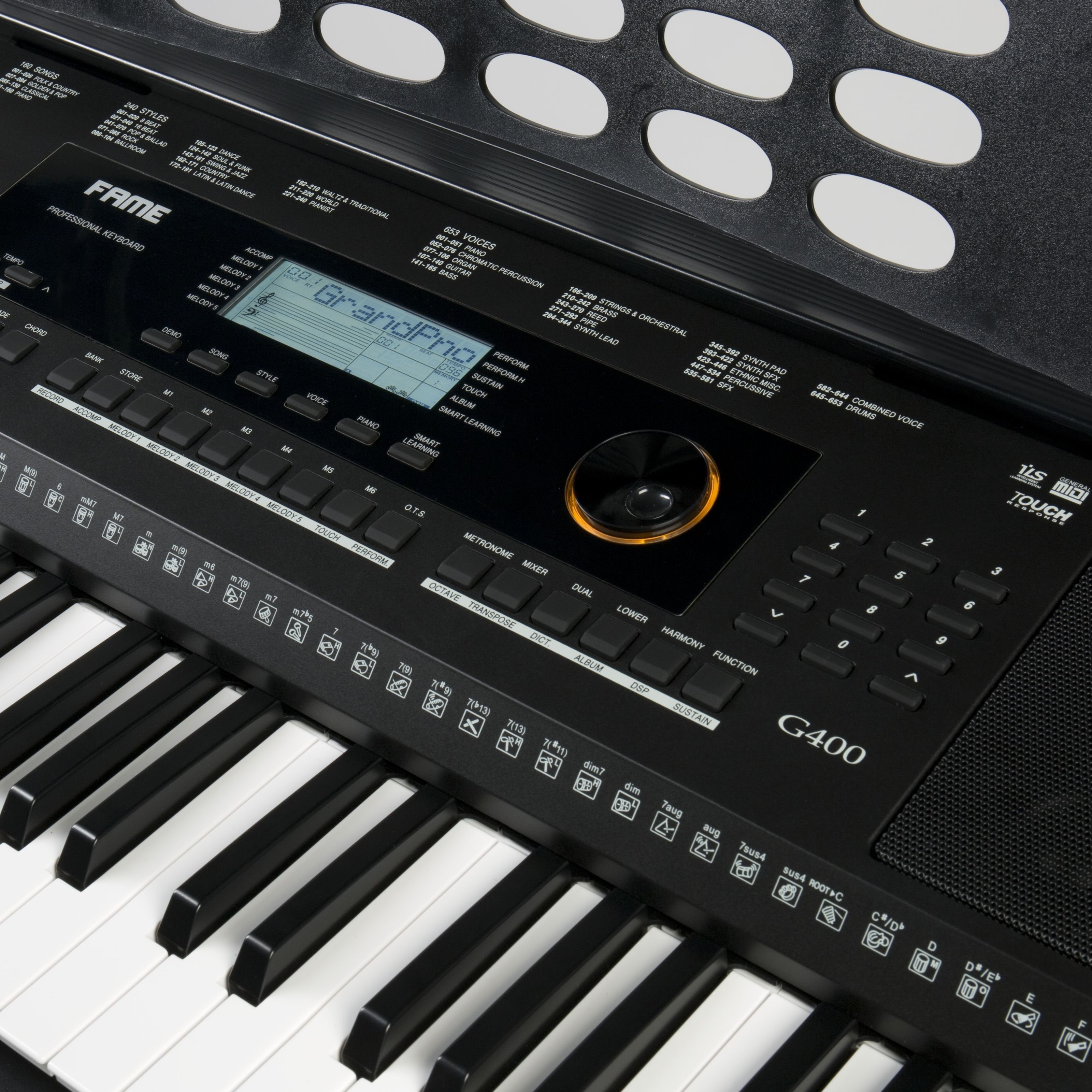 FAME Home-Keyboard (G-400 Keyboard E-Piano mit 128-facher Polyphonie 61 ...