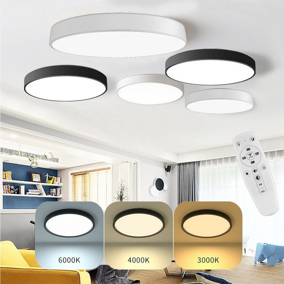 Oyajia Deckenleuchte 1824w Led Deckenleuchte Flach Rund Modern Led