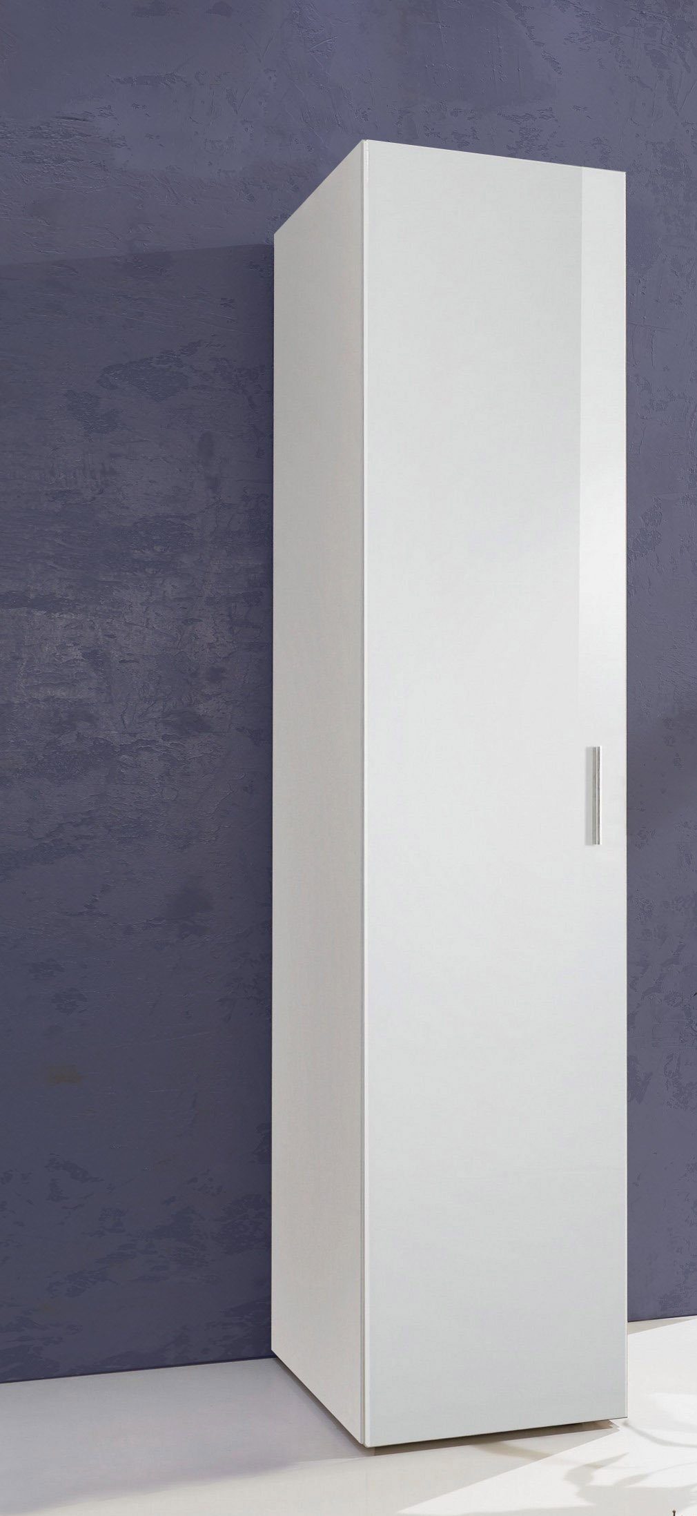 Wimex Kleiderschrank Malta Weiß Hochglanz 50x40x185cm 1 Türig
