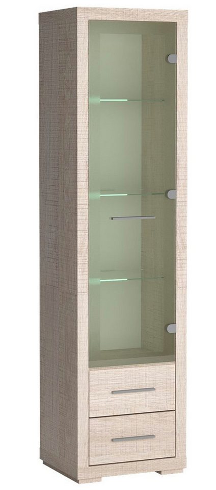 Compleo Vitrine Aria Glasvitrine Mit 2 Schubladen Arbeitszimmer
