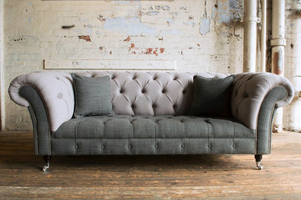 Jvmoebel 3 Sitzer Chesterfield Design Luxus Polster Sofa Couch Sitz