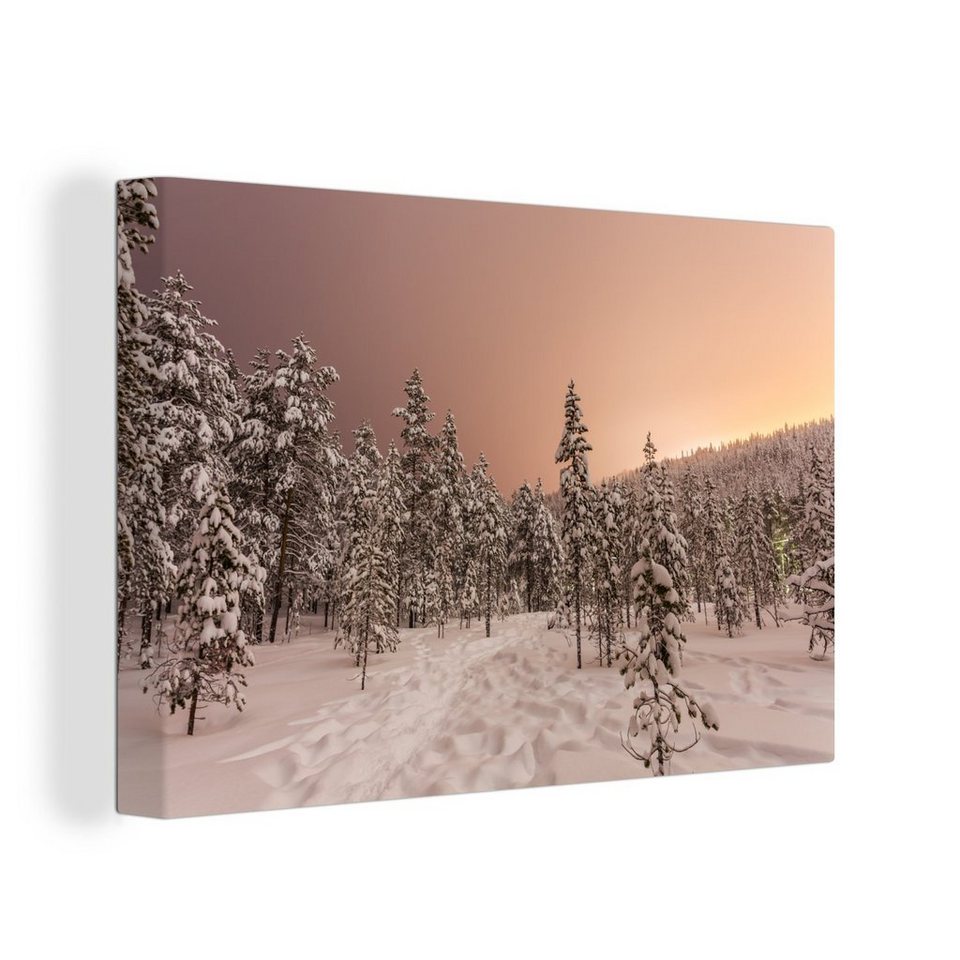Onemillioncanvasses® Leinwandbild Die Sonne Ist Hinter Den Bergen In