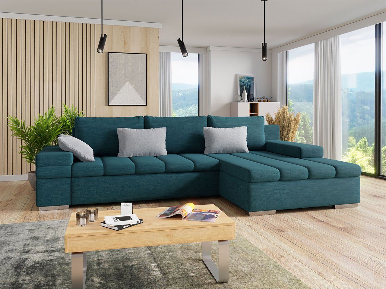 MIRJAN24 Ecksofa Bangkok Premium, mit Bettkasten und Schlaffunktion ...