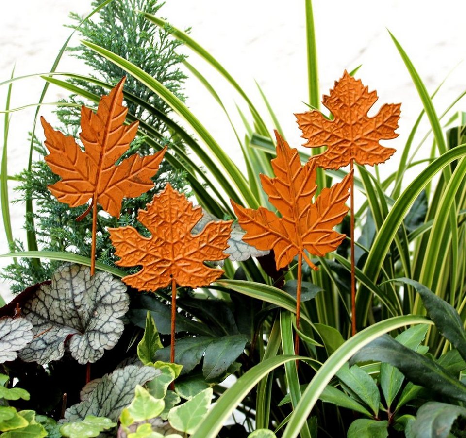 Lb Handf Lilienburg Gartenstecker 4er Set Herbstdeko Herbstdekoration