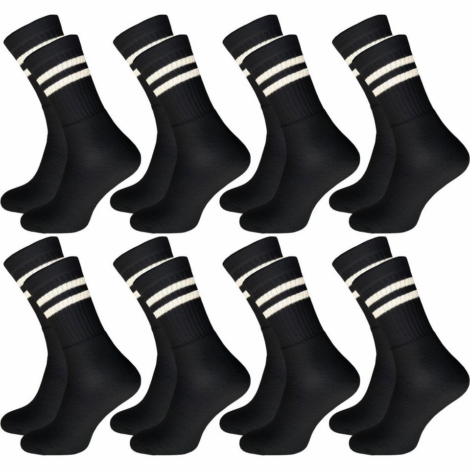 GAWILO Tennissocken für Herren im Retro-Style in weiß & schwarz für ... GAWILO Tennissocken für Herren im Retro-Style in weiß & schwarz für ...
