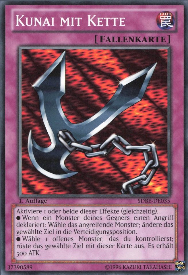 ᐅ Recollectibles Sammelkarte Yugioh Karte Kunai Mit Kette Deutsch Yu
