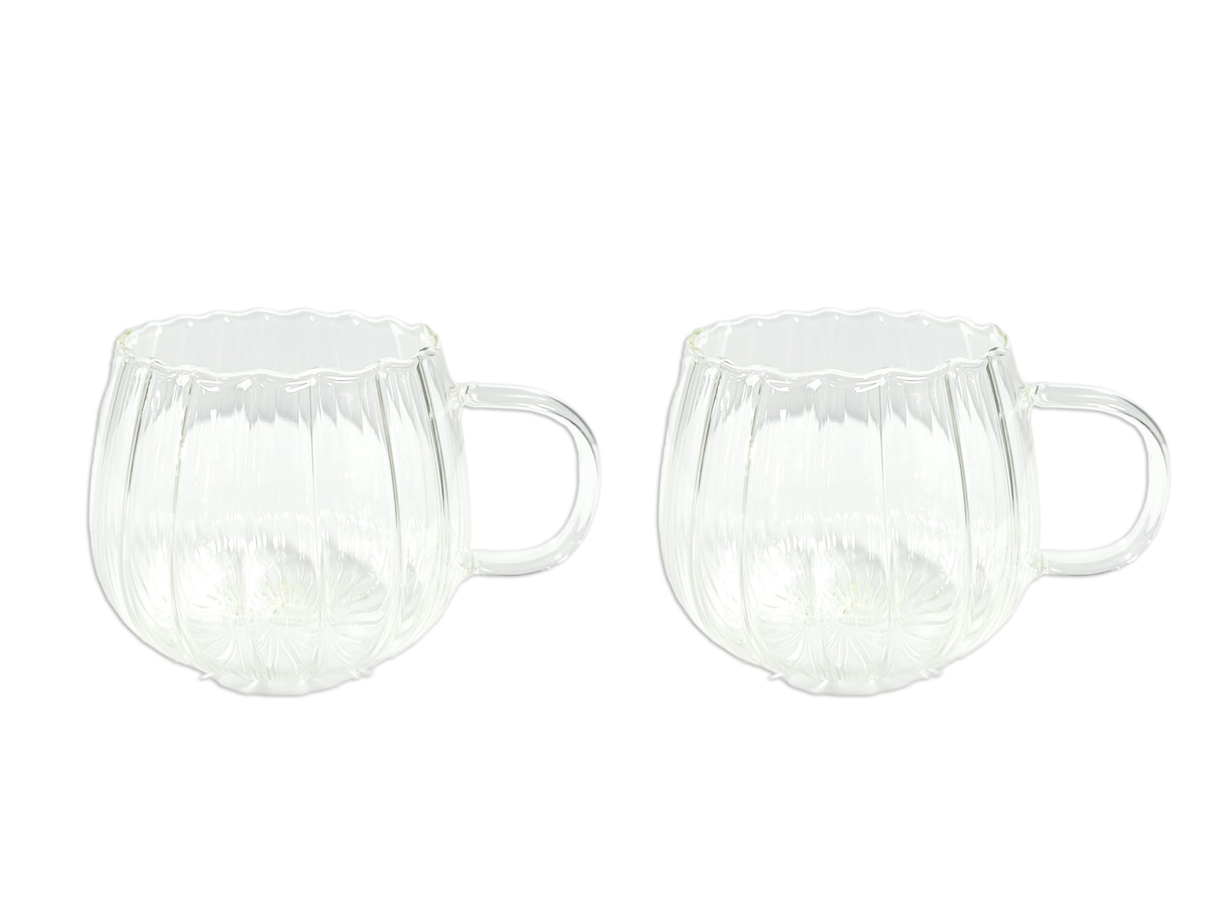 Mulex Gläser Set Mulex Glas Kürbisförmige Glasbecher Trinkgläser Aus
