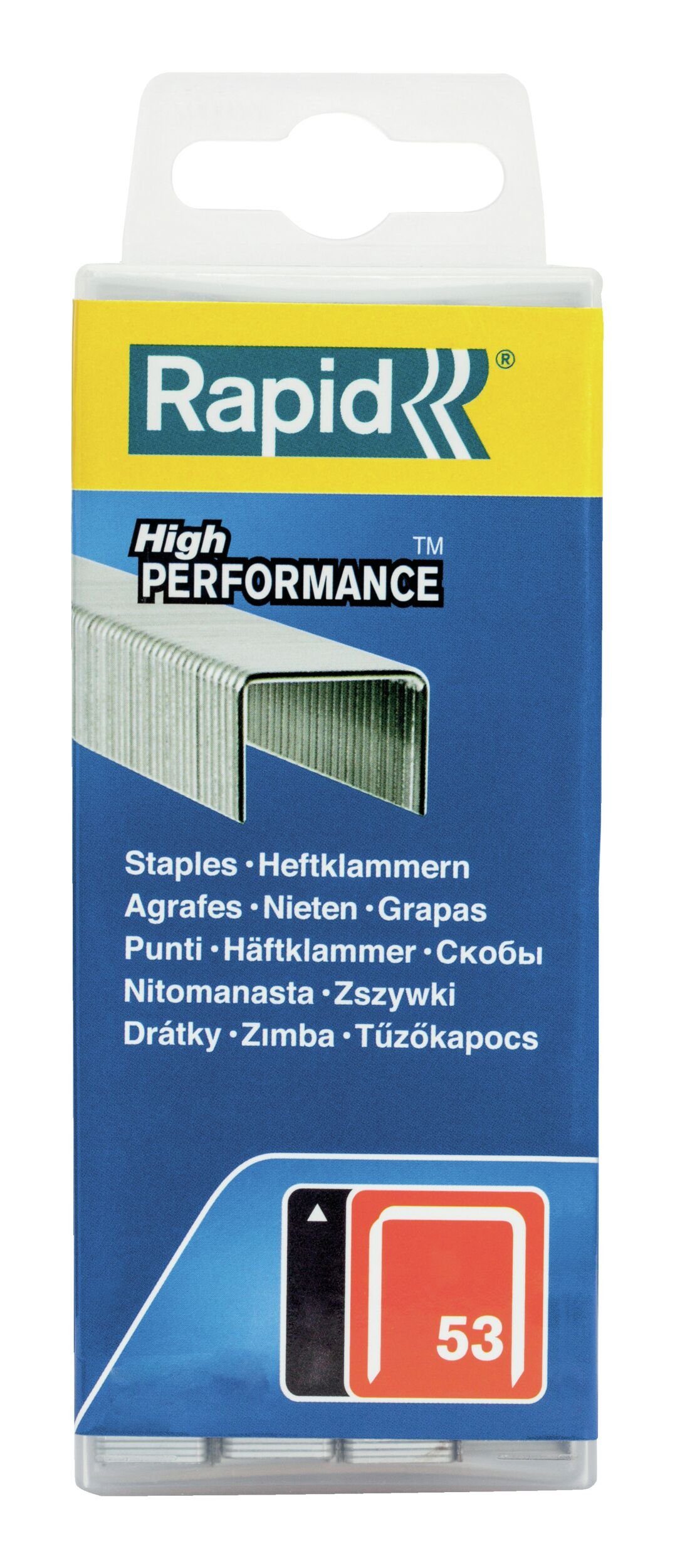 Rapid Heftklammer, Heftklammern 53/10, Rückenbreite 11,4 mm