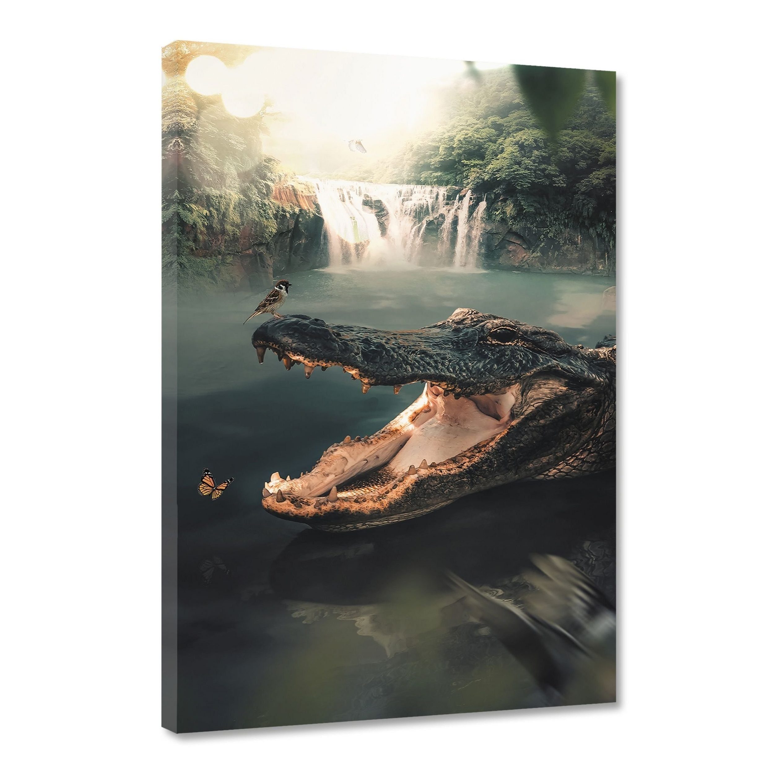 Hustling Sharks Leinwandbild Exklusives Tier Bild Als Xxl Leinwandbild