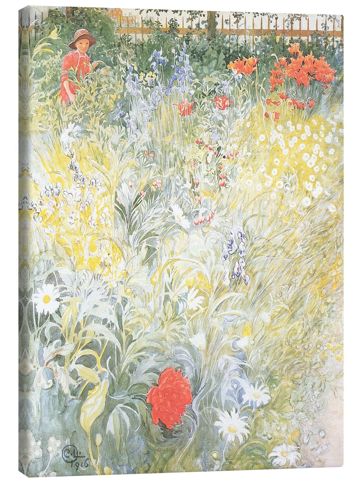 Posterlounge Leinwandbild Carl Larsson Sommerblumen Landhausstil Malerei
