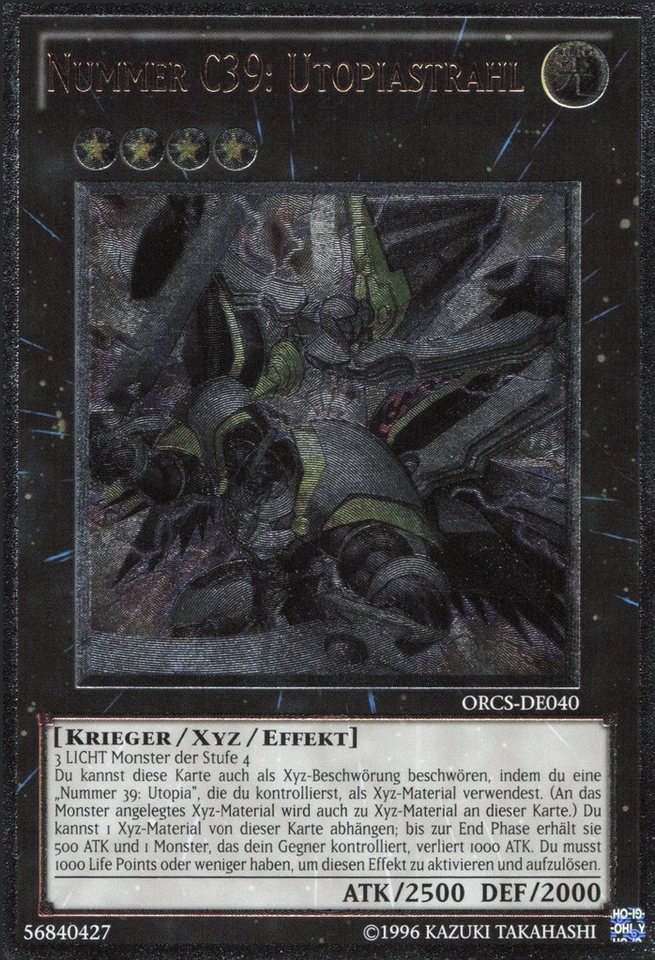 Recollectibles Sammelkarte Yugioh Karte Nummer C39 Utopiastrahl V 2