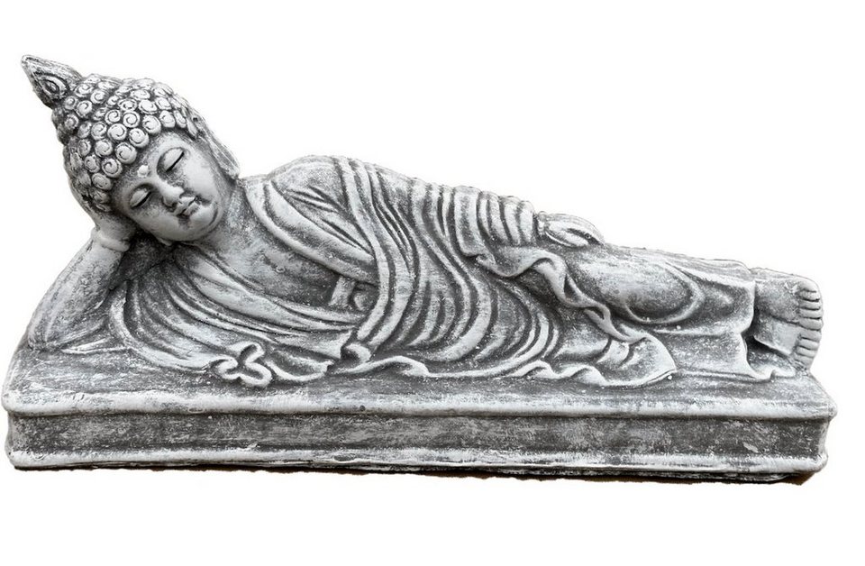 Stone And Style Gartenfigur Steinfigur Shiva Liegend Frostfest Steinguss
