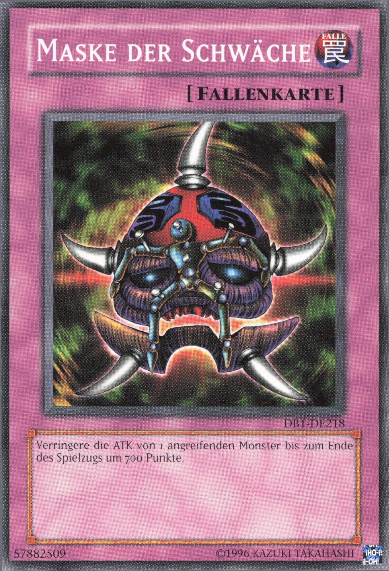 Recollectibles Sammelkarte Yugioh Karte Maske Der Schwäche Deutsch Yu