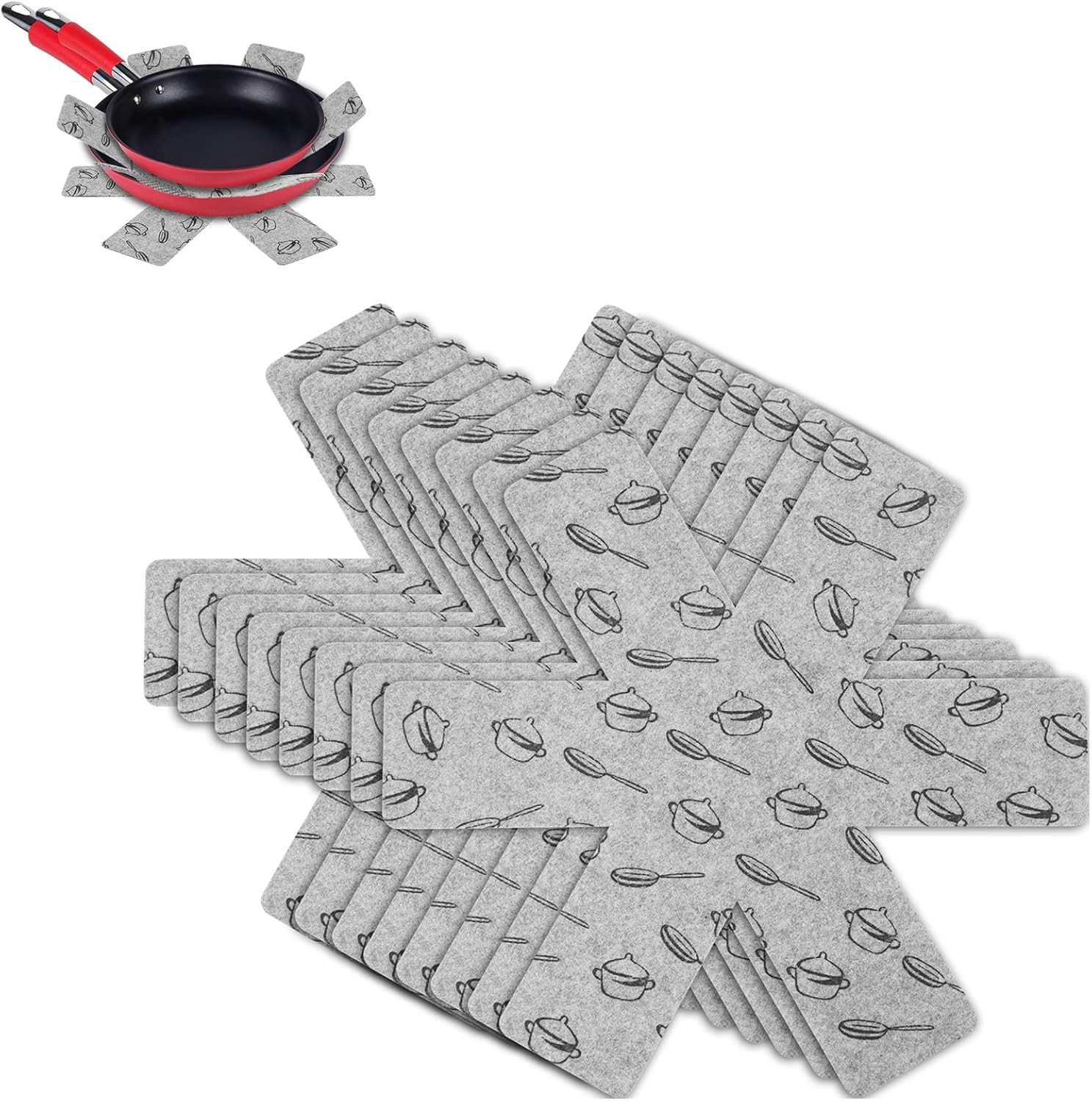 BYSURE Topfuntersetzer, 8-tlg., 8/15er-Pack Topfschutz-Topflappen