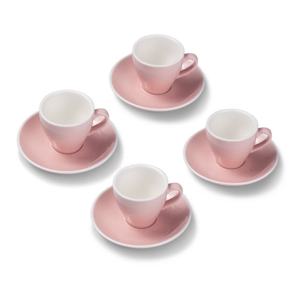 Terra Home Espressotasse Extra Dickwandiges Espressotassen Set Rosa