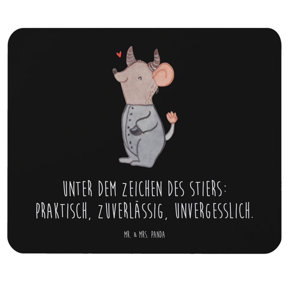 Mr And Mrs Panda Mauspad Stier Astrologie Schwarz Geschenk